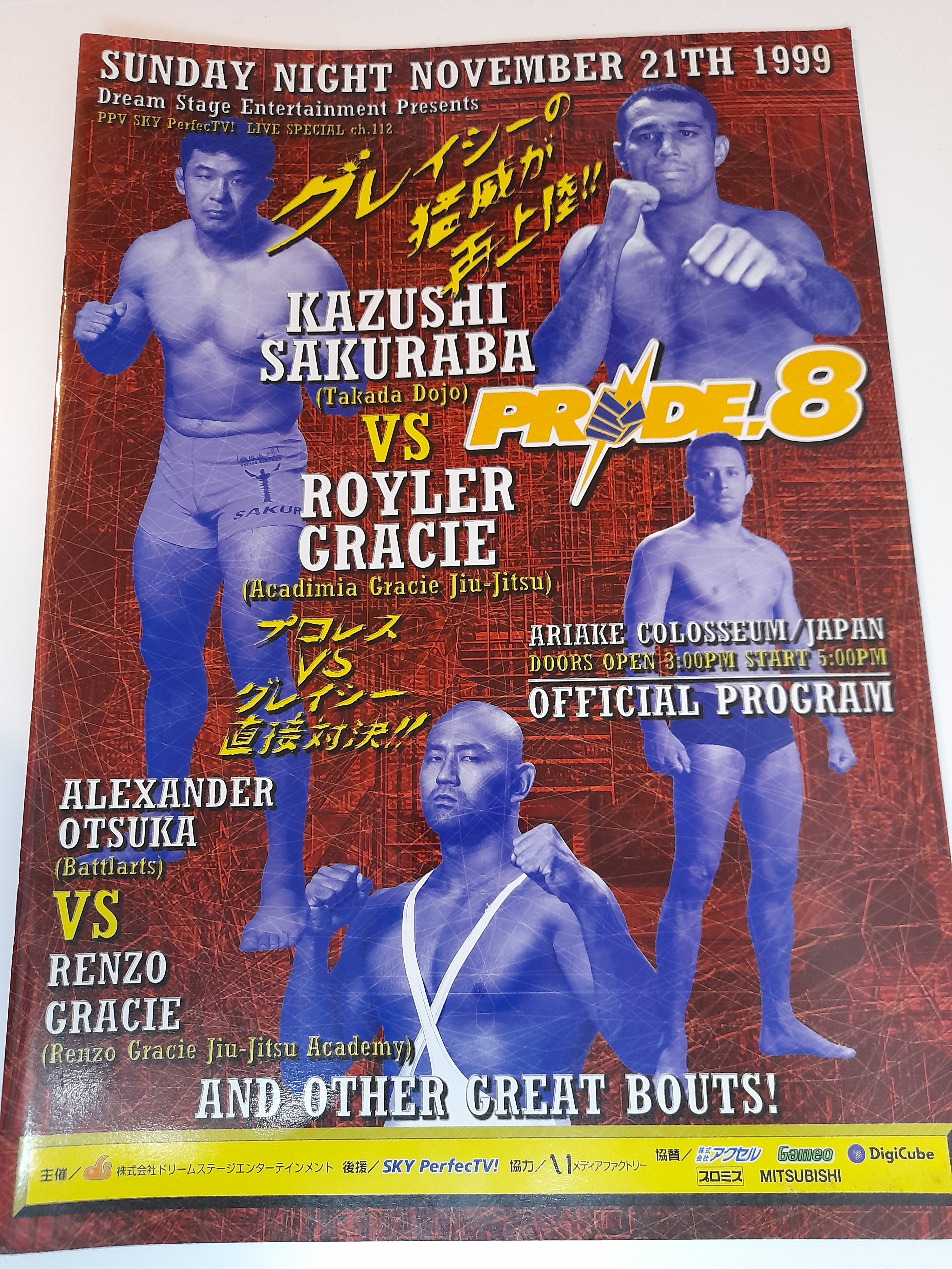 Pride Fighting Championship 8 (1999) - Official Event Program – Combat ...